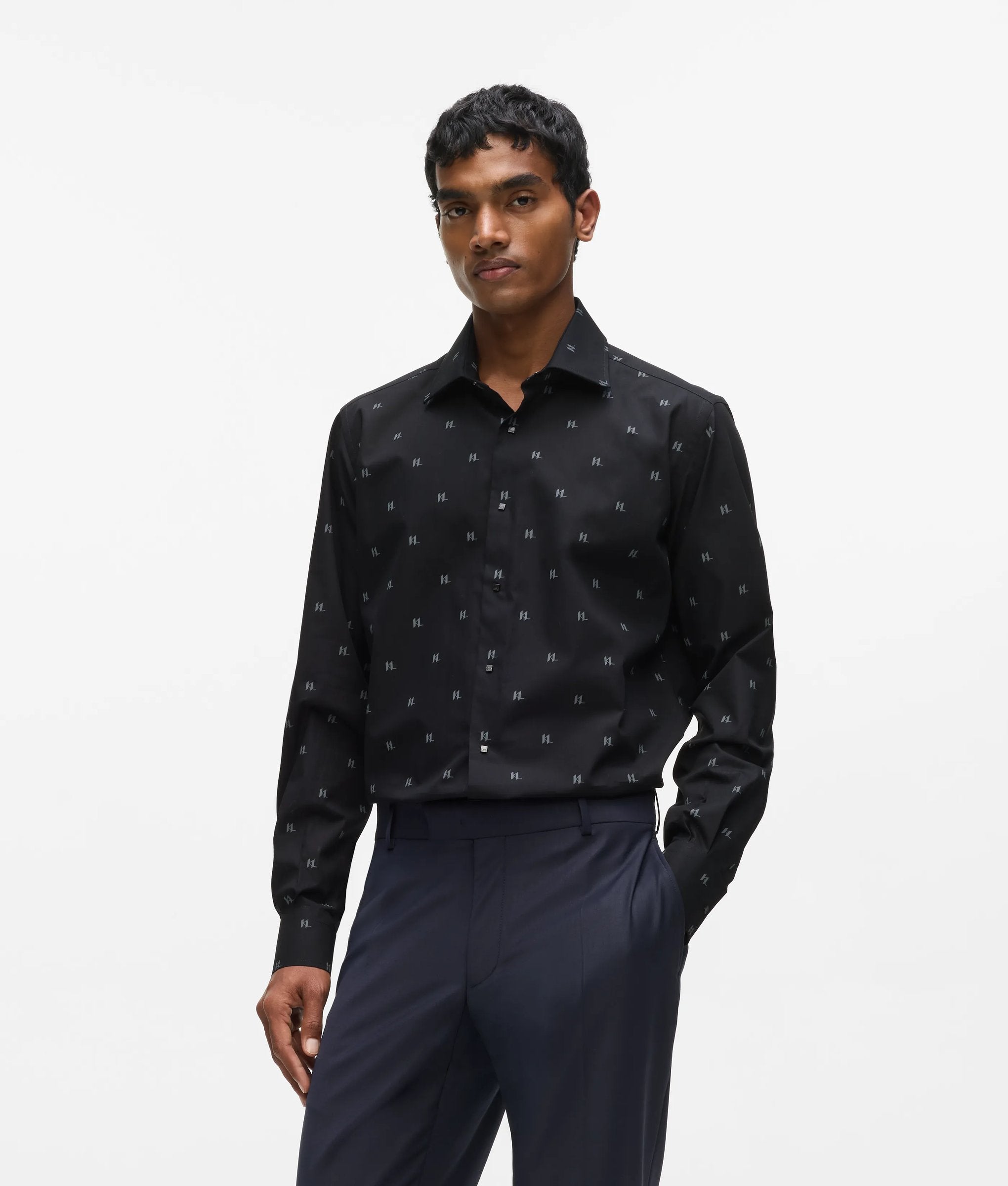 LOEWE Loewe Fisherman Turn-Up Trousers in Cotton Gabardine